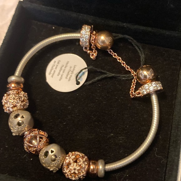 Pandora | Jewelry | Authentic Pandora 9258k Rosegold Open Cuff ...